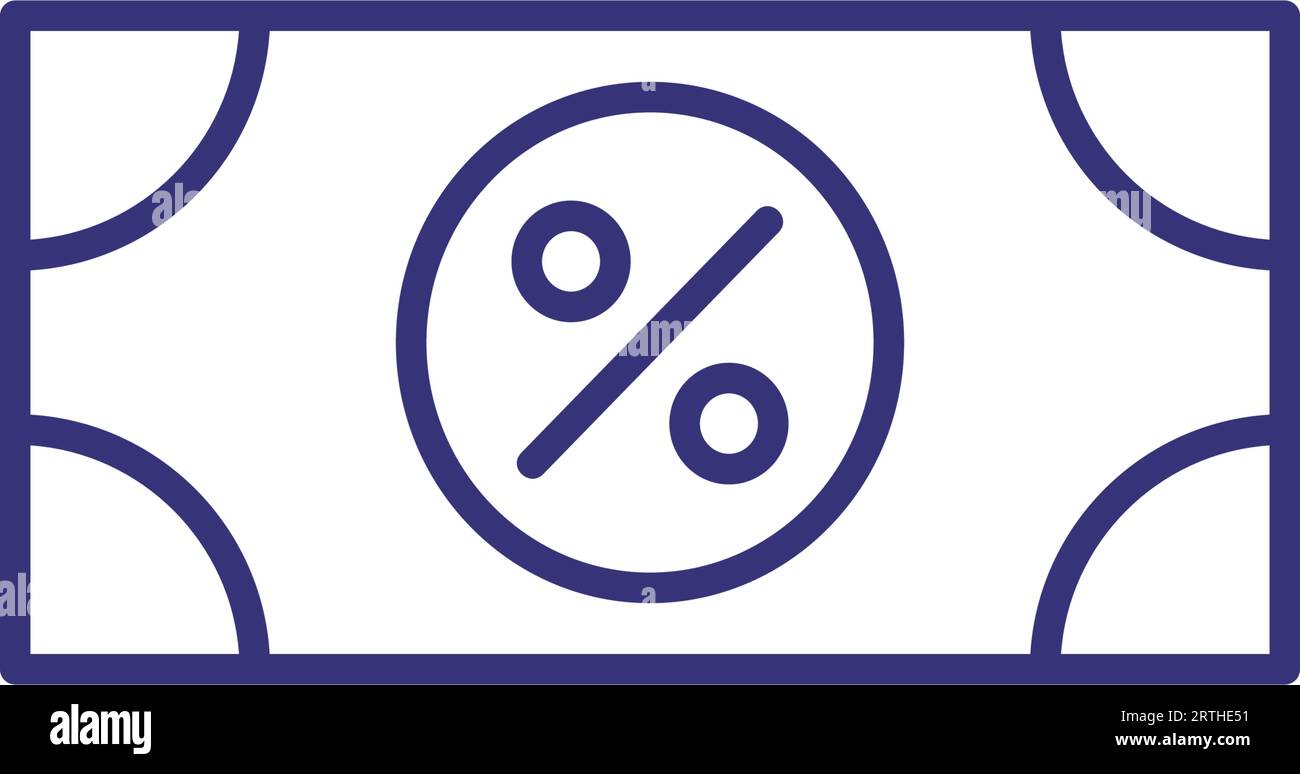 Percent money line icon Stock Vector Image & Art - Alamy