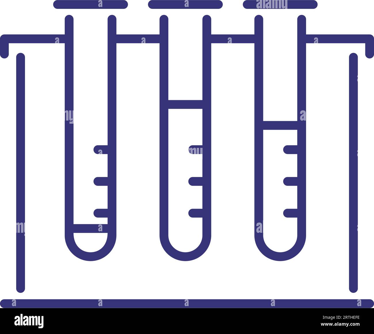 Test tubes icon linear Cut Out Stock Images & Pictures - Alamy