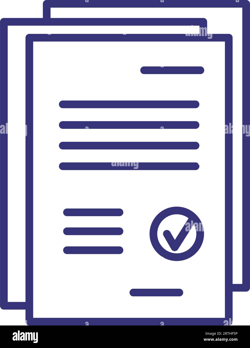 Documents thin line icon Cut Out Stock Images & Pictures - Alamy