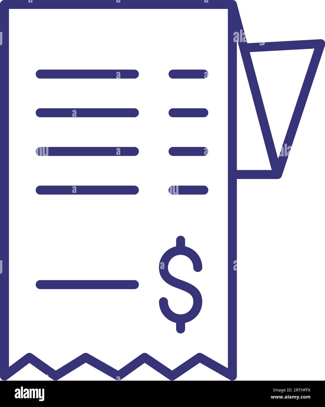 Shopping receipt icon silhouette hi-res stock photography and images ...