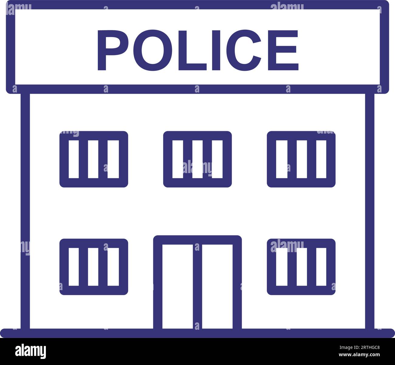 Police building icon simple Cut Out Stock Images & Pictures - Alamy