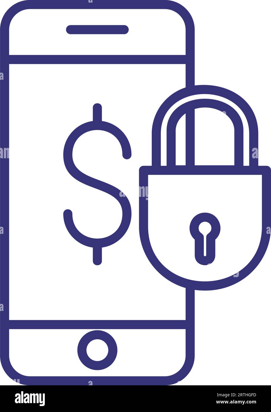 Mobile password icon linear Stock Vector Images - Alamy