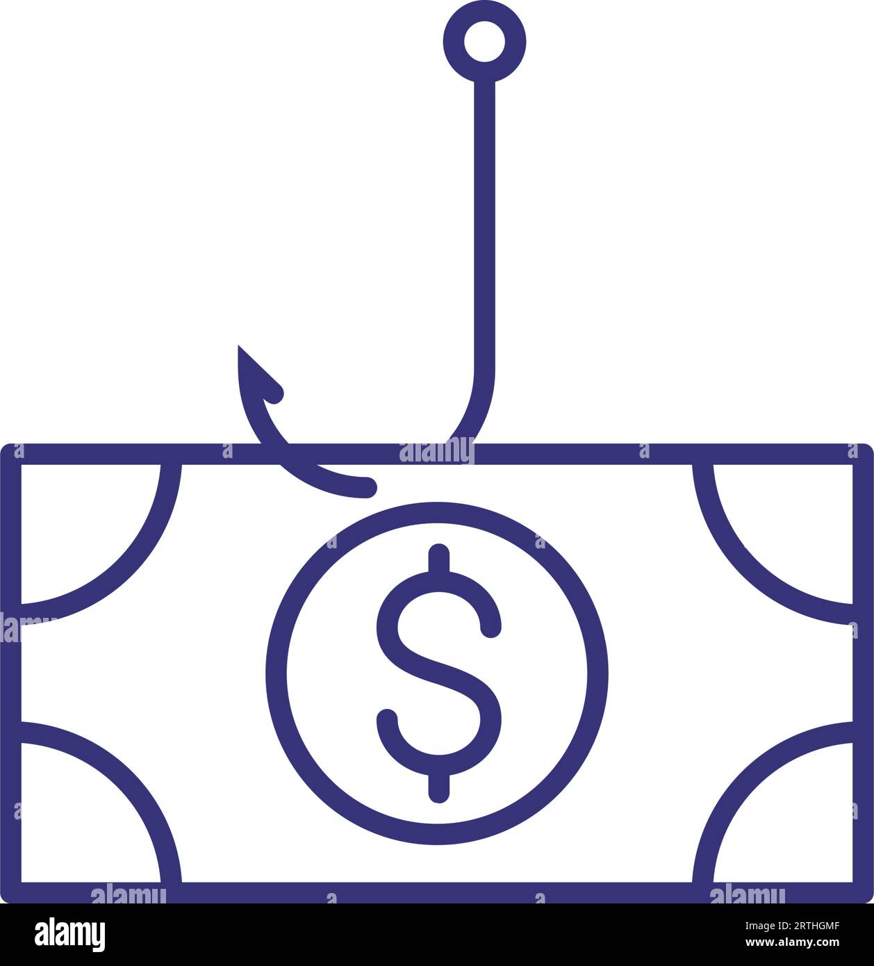 Fishing hook and money logo hi-res stock photography and images - Alamy