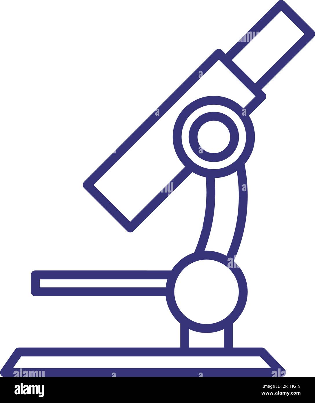 Microscope object icon linear Cut Out Stock Images & Pictures - Alamy