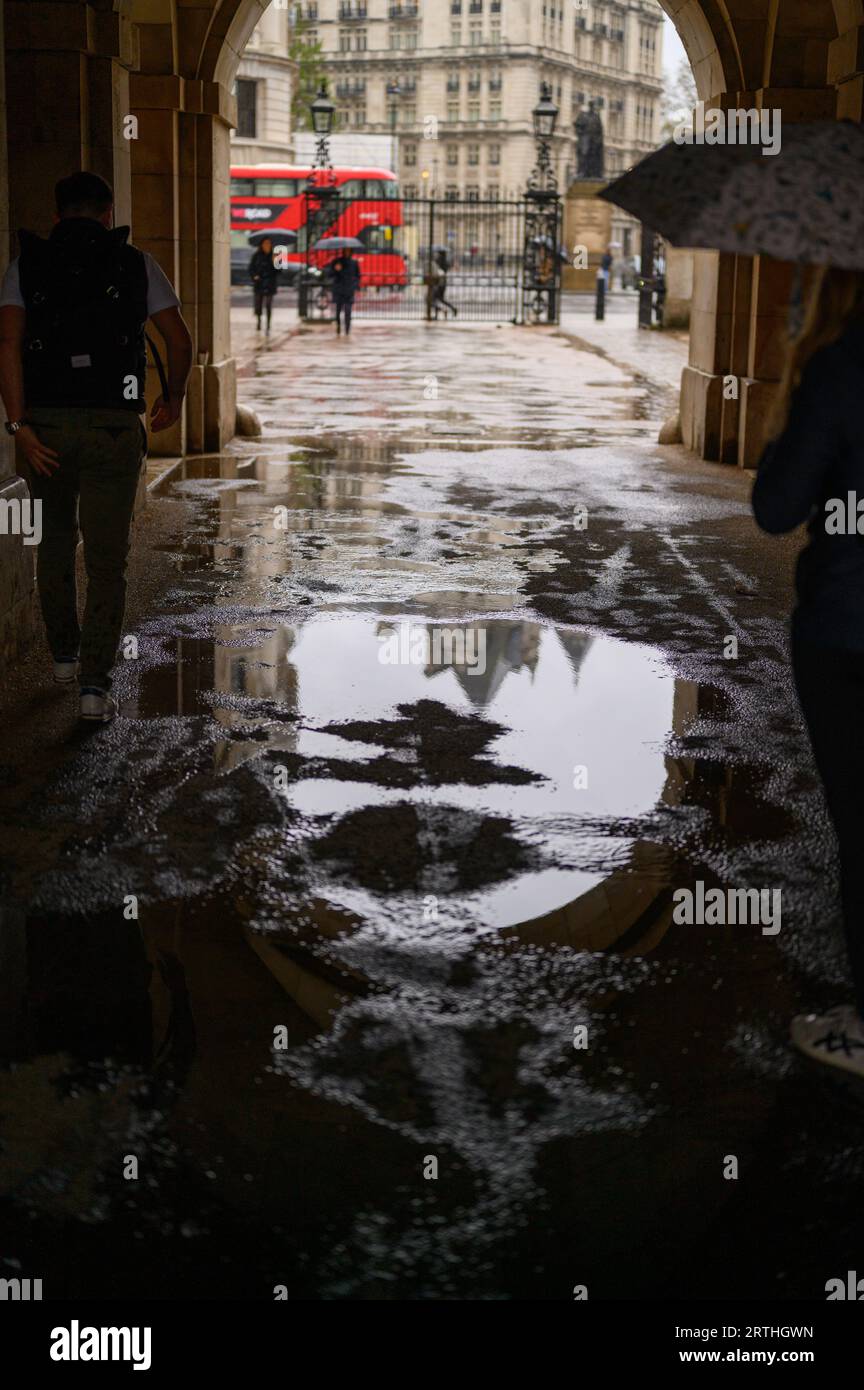 LONDON - April 24, 2023: Witness the beauty of London on a rainy day ...