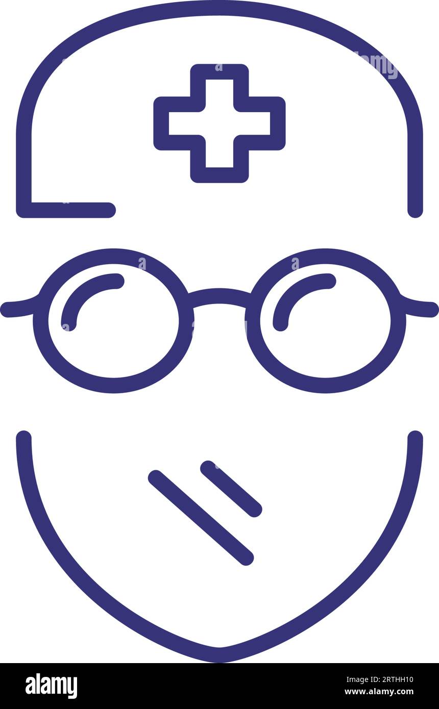 Person wearing eyeglasses Stock Vector Images - Alamy