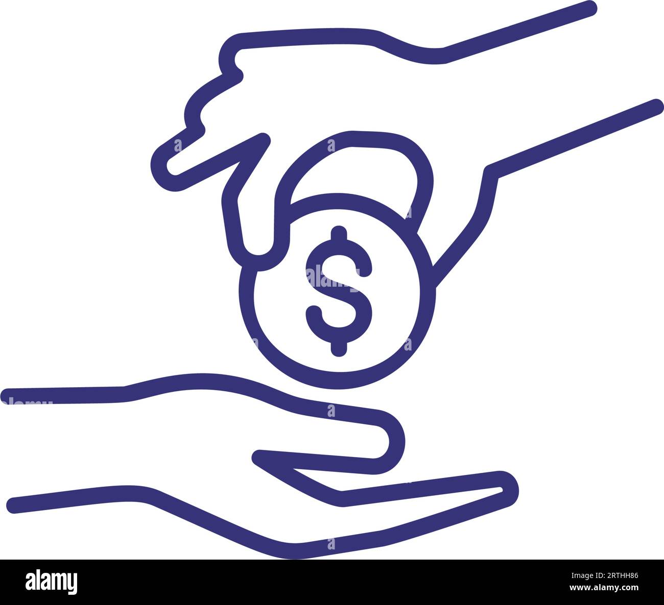 Corruption donation illustration Stock Vector Images - Alamy