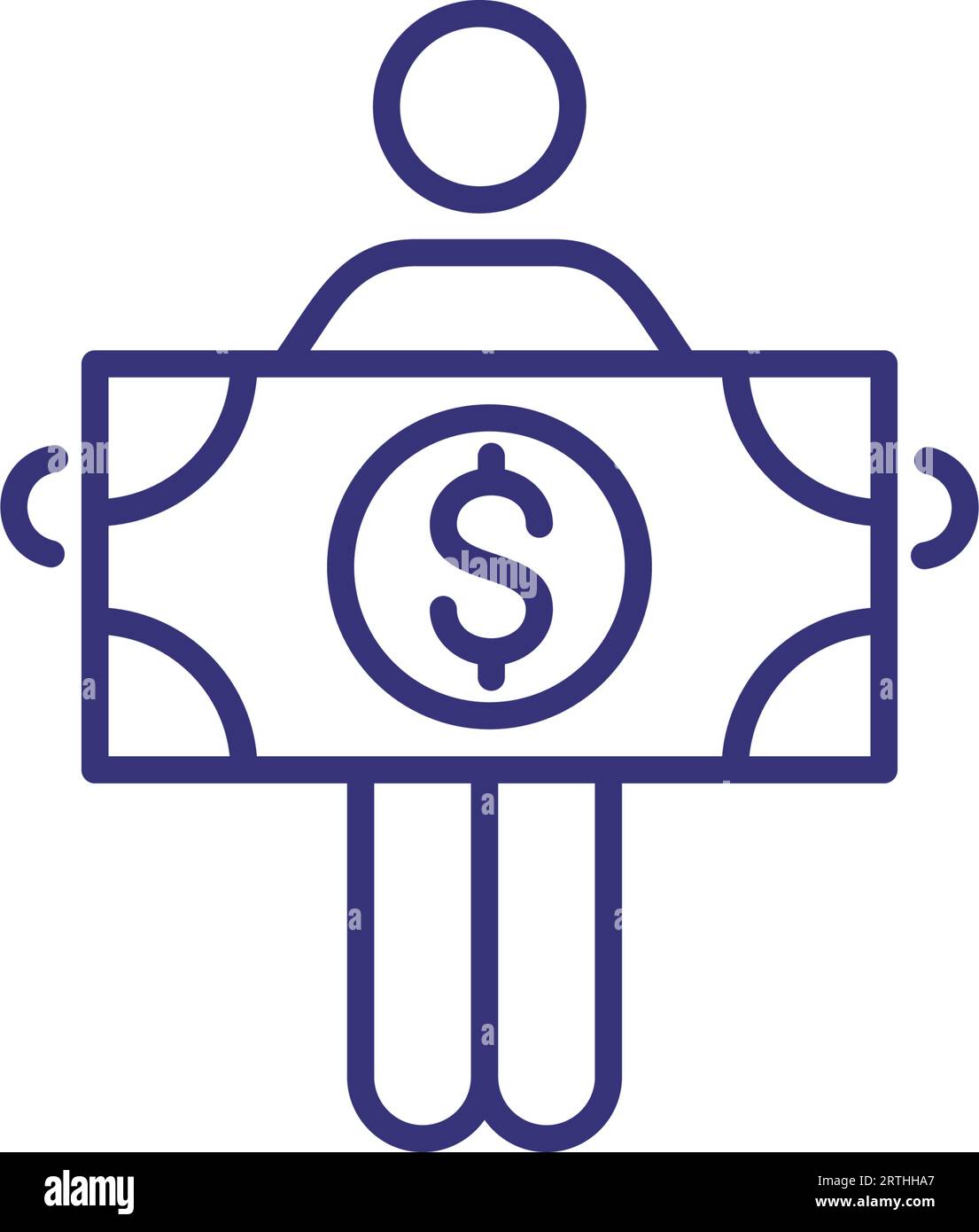 Prize money icon linear Cut Out Stock Images & Pictures - Alamy