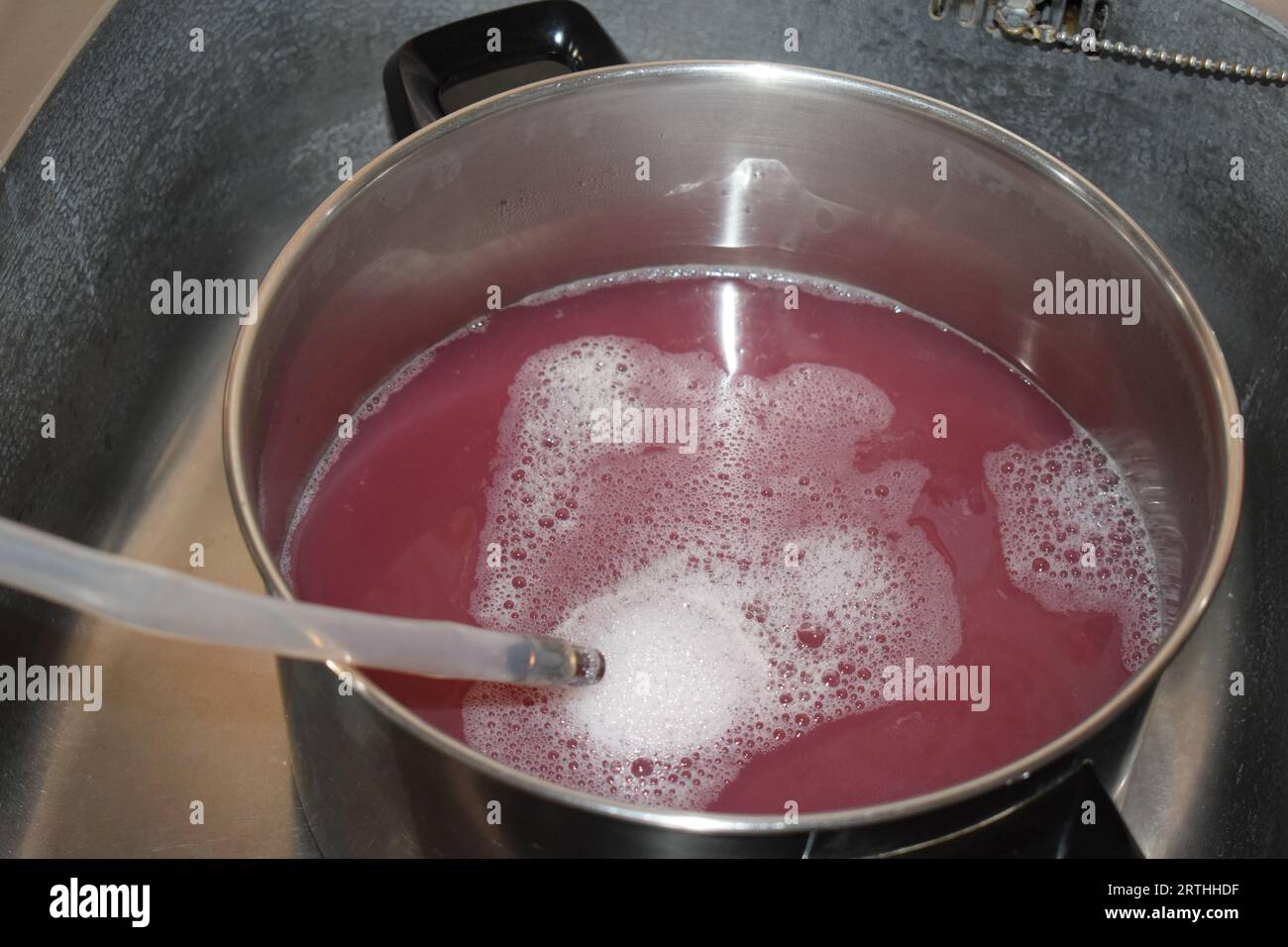homemade red Merlot grape juice Stock Photo - Alamy