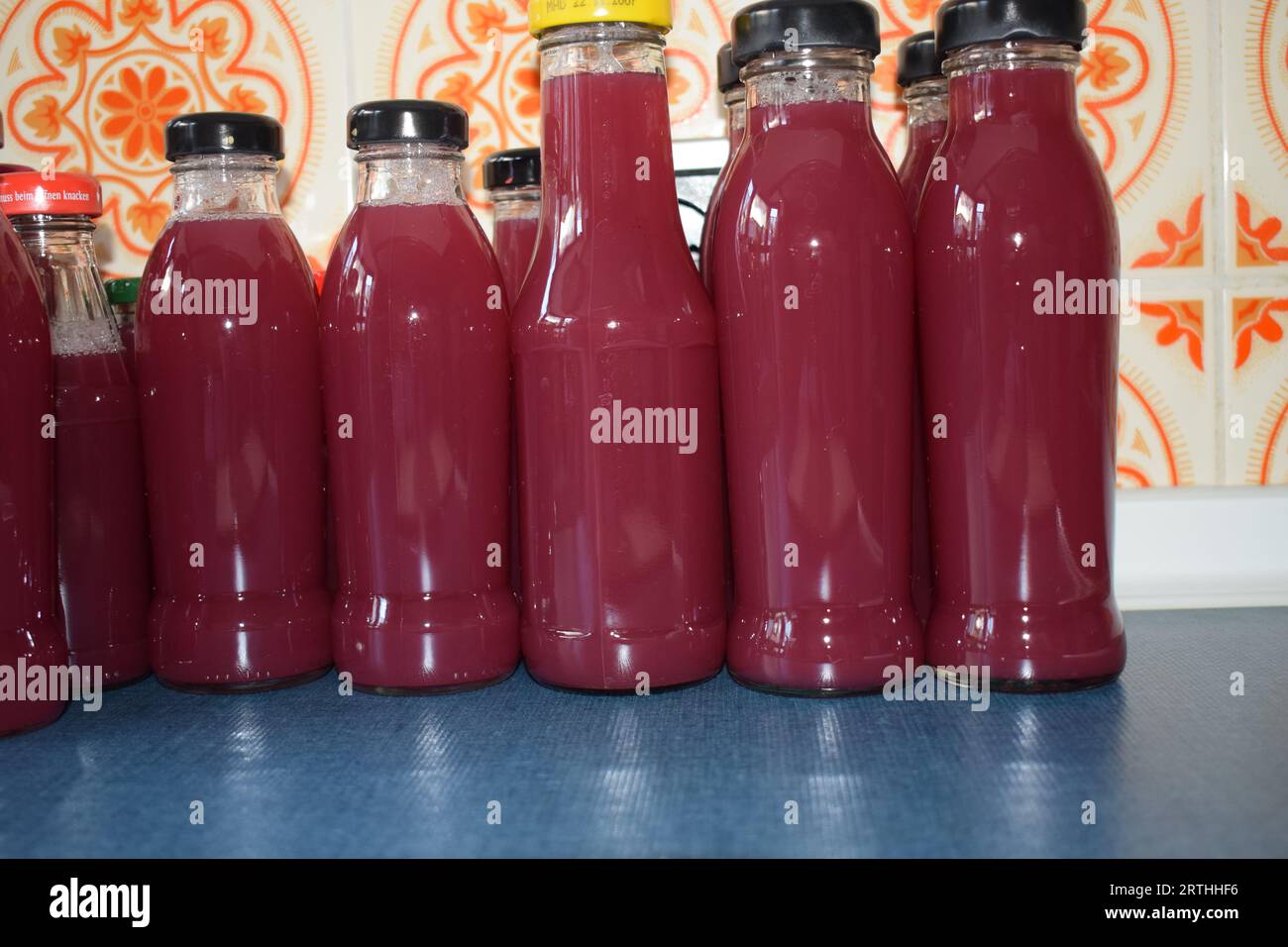 homemade red Merlot grape juice Stock Photo - Alamy
