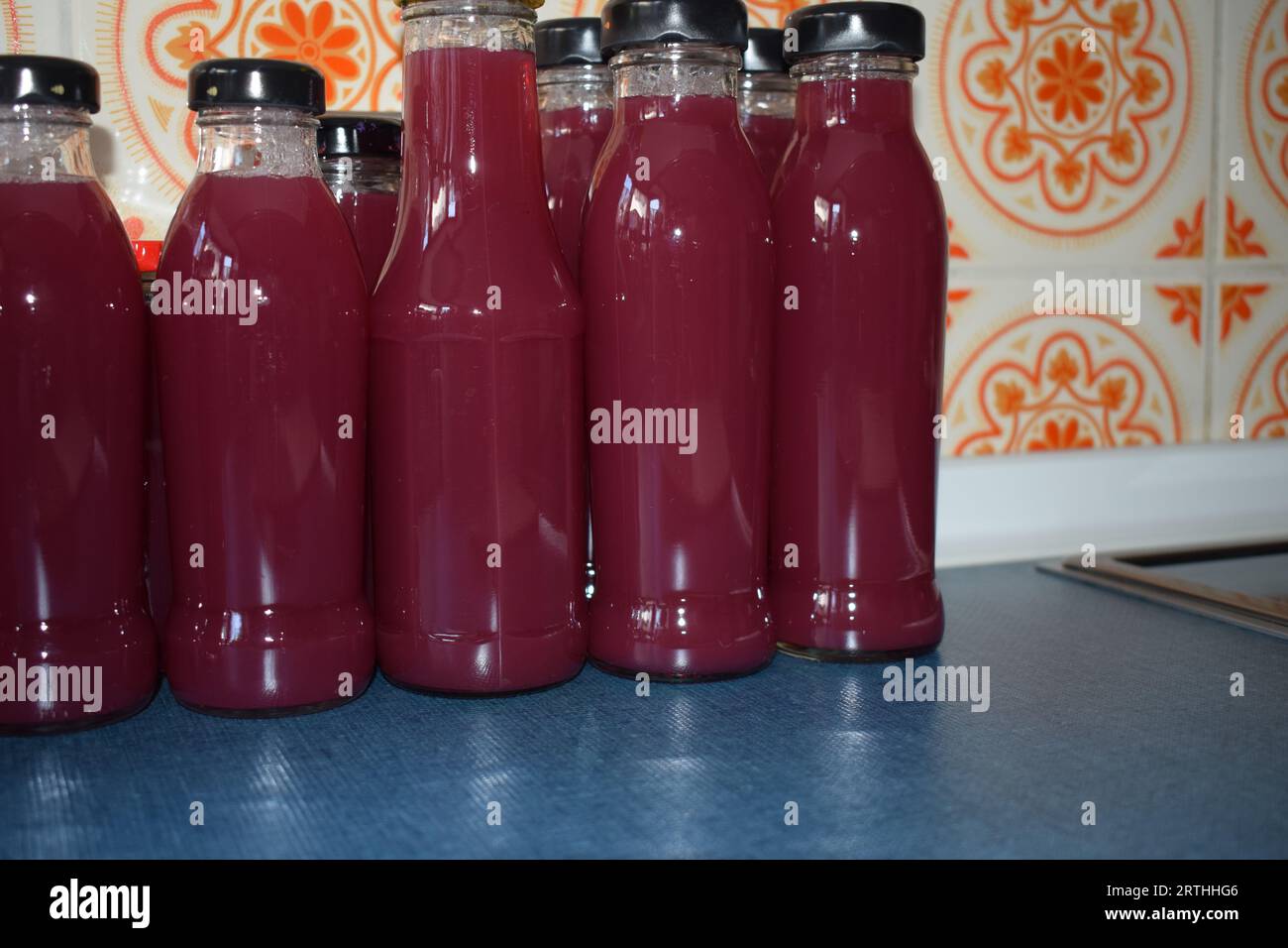 homemade red Merlot grape juice Stock Photo - Alamy