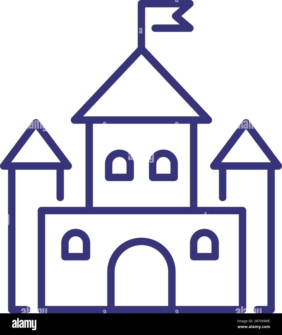 Castle thin line icon Stock Vector Images - Alamy