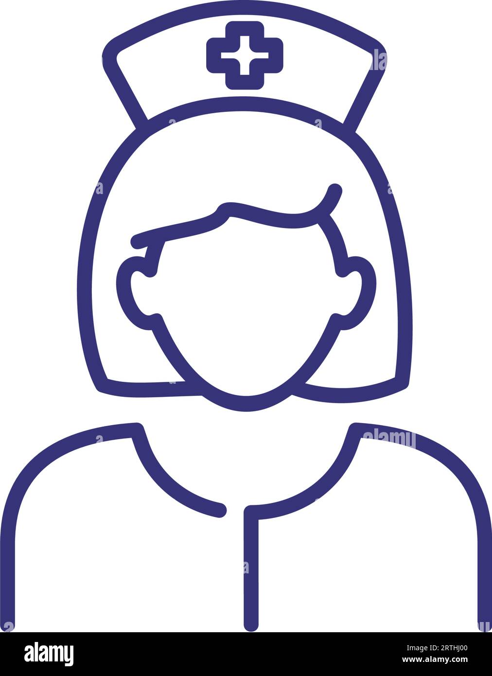 Nurse silhouette avatar character icon hi-res stock photography and ...