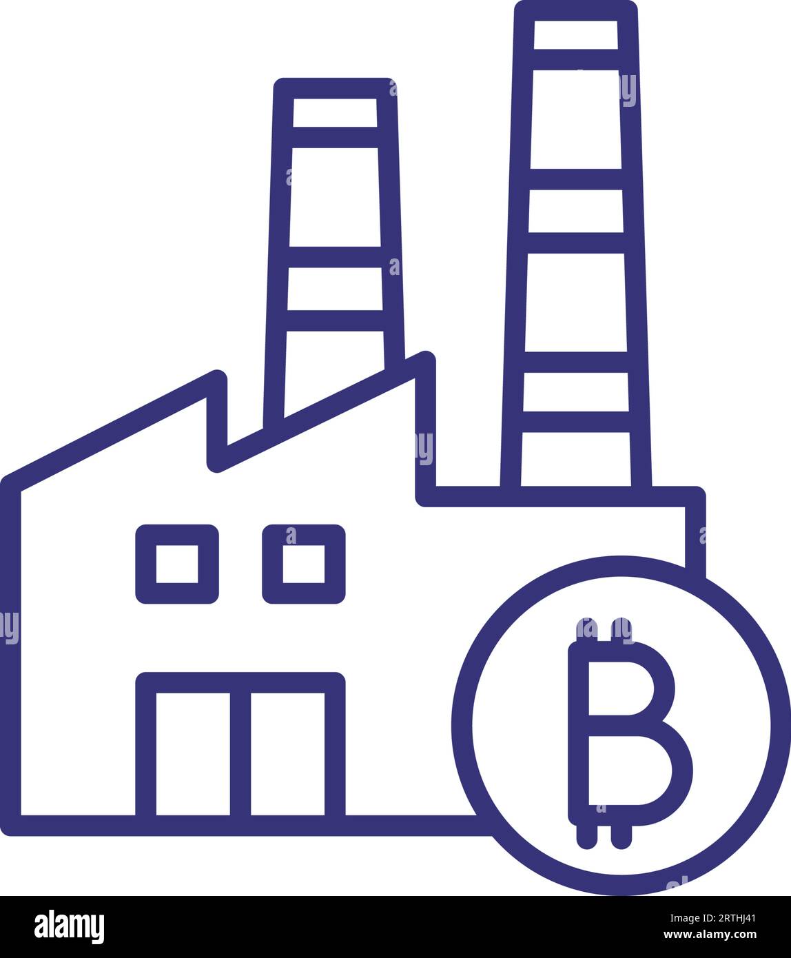 Cryptocurrency mining farm outline Stock Vector Images - Alamy