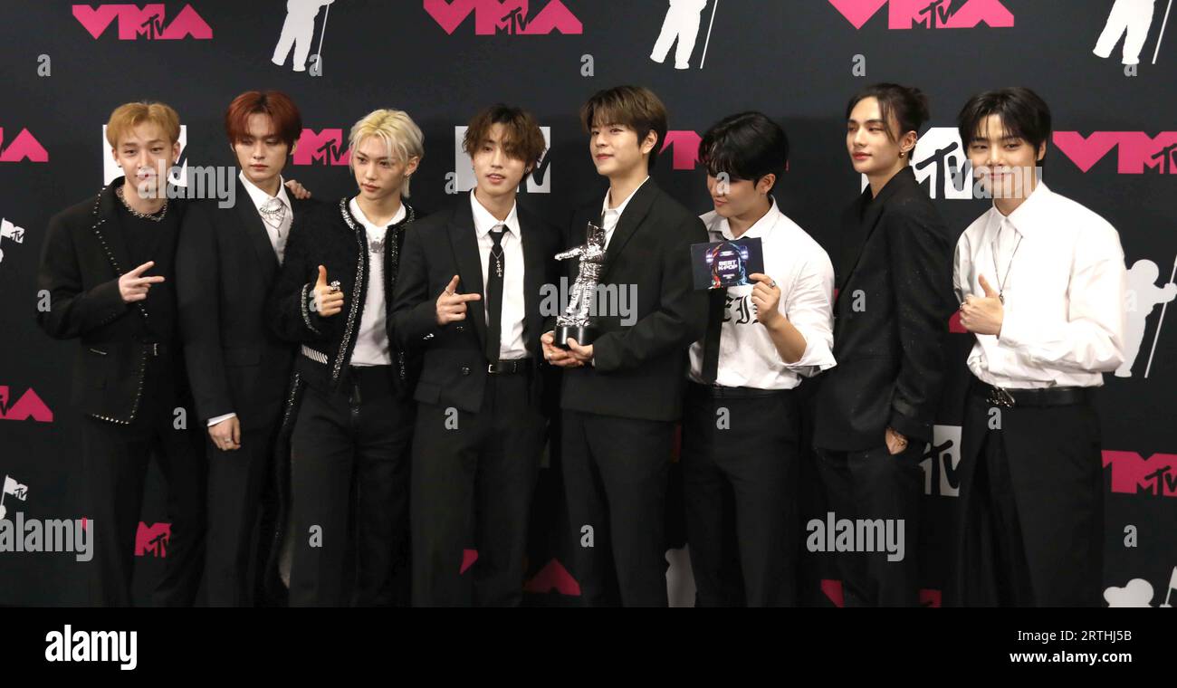 September 12, 2023, Newark, New York, USA: KPOP group STRAY KIDS seen ...