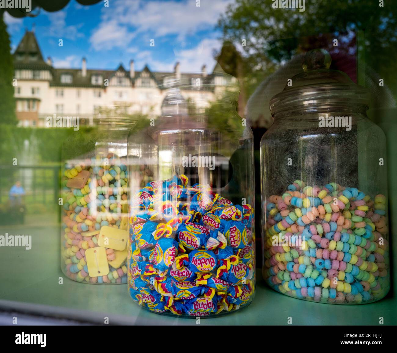 Shop window in the Victorian spa town of Strathpeffer in the Scottish ...