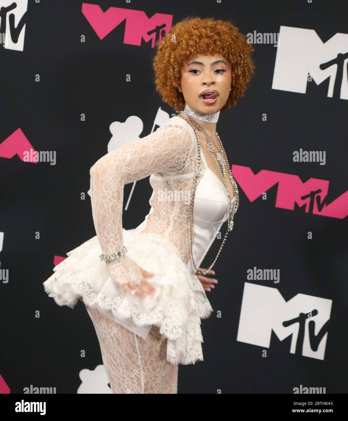 September 12, 2023, Newark, New York, USA: Singer ICE SPICE seen in the ...