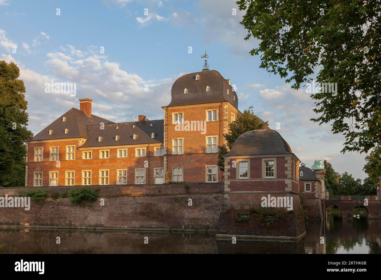Baroque and moated castle Ahaus, today seat of the Technical Academy ...