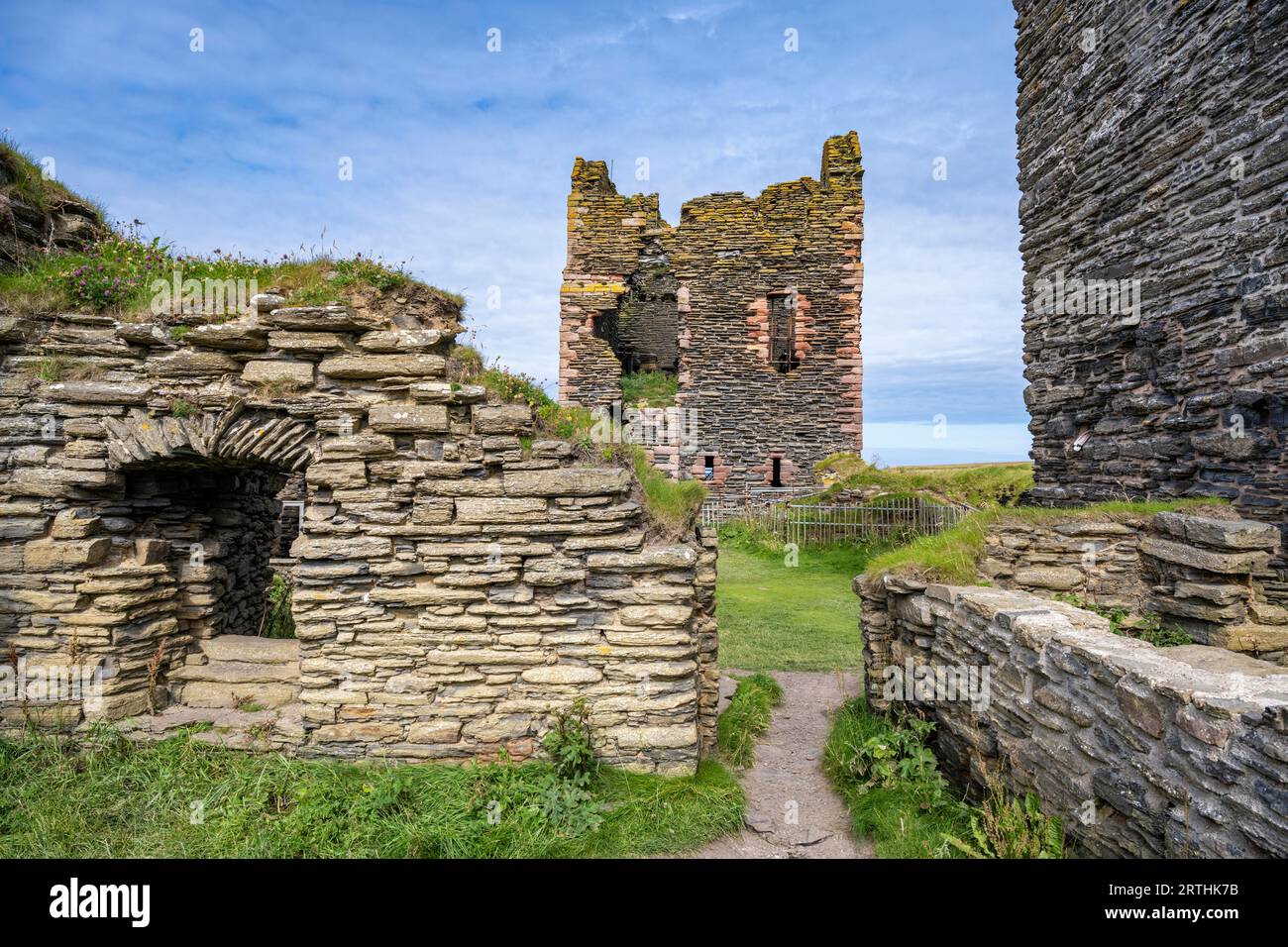 Girnigoe and Sinclair Castle, Rock Castle on the North Sea Coast, Wick ...