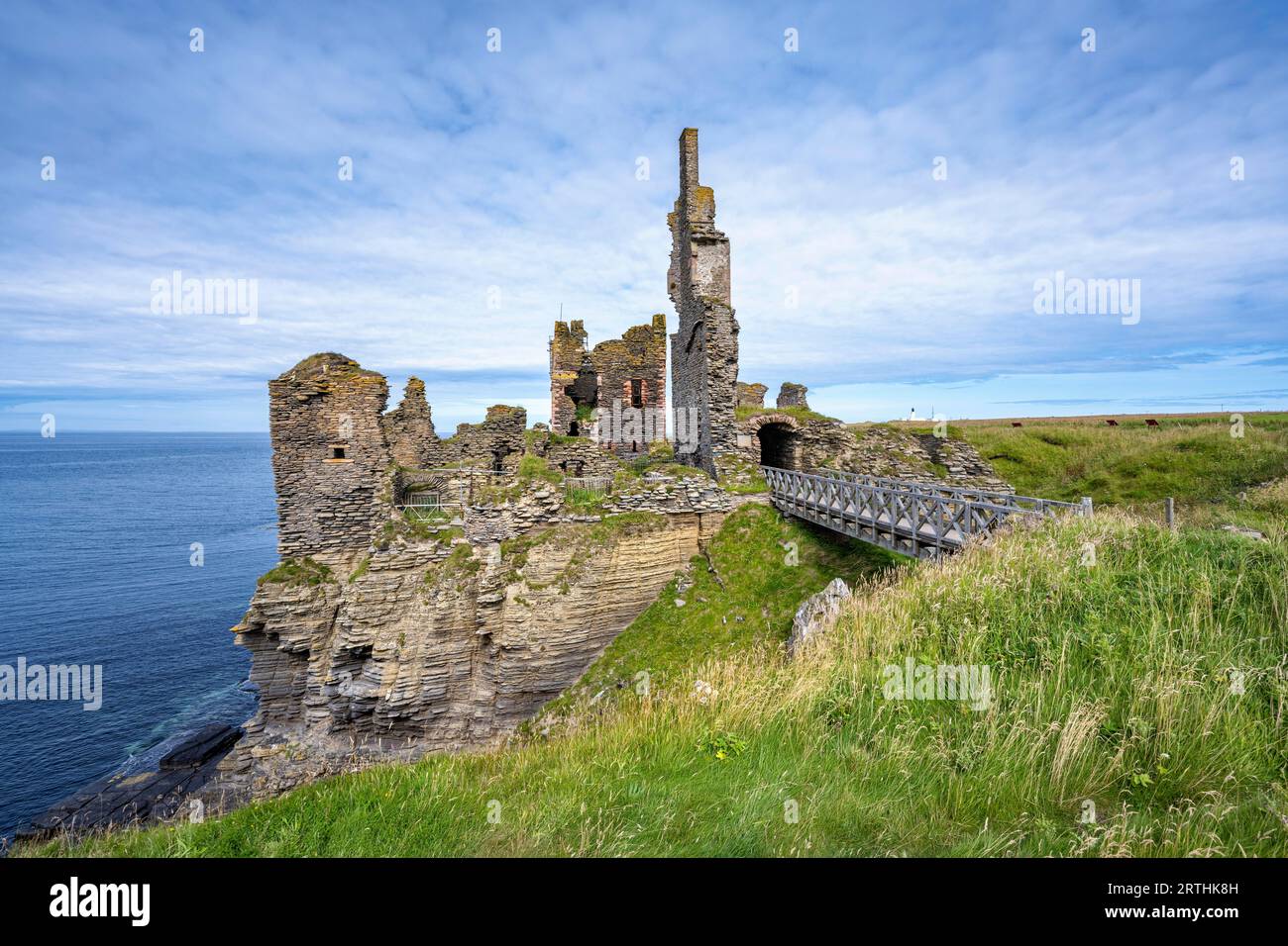 Girnigoe and Sinclair Castle, Rock Castle on the North Sea Coast, Wick ...