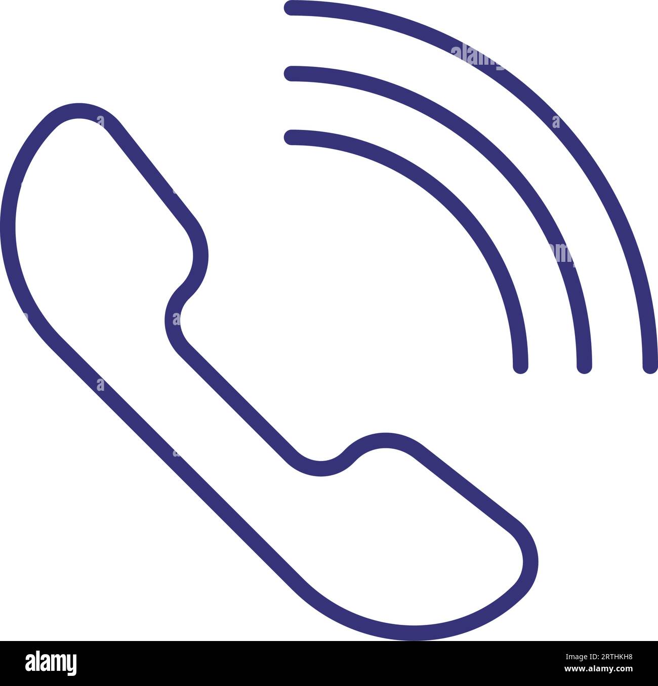 Phone handset contour Cut Out Stock Images & Pictures - Alamy
