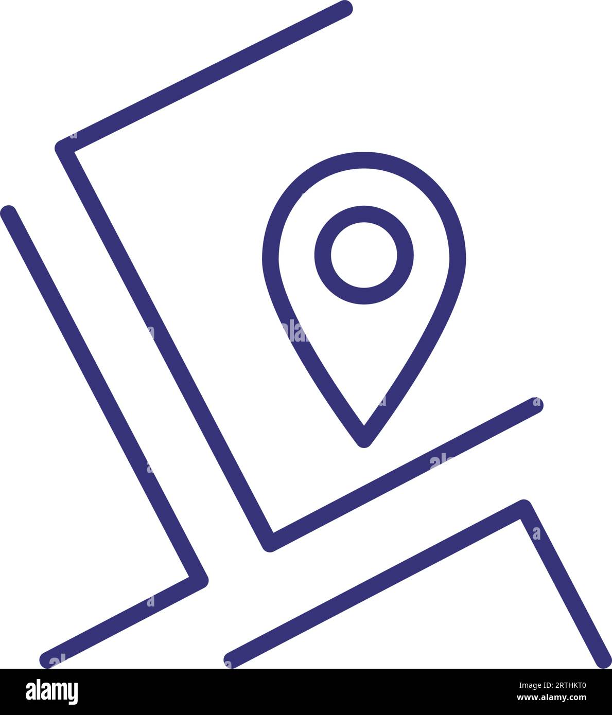 Route scheme line icon Stock Vector Images - Alamy