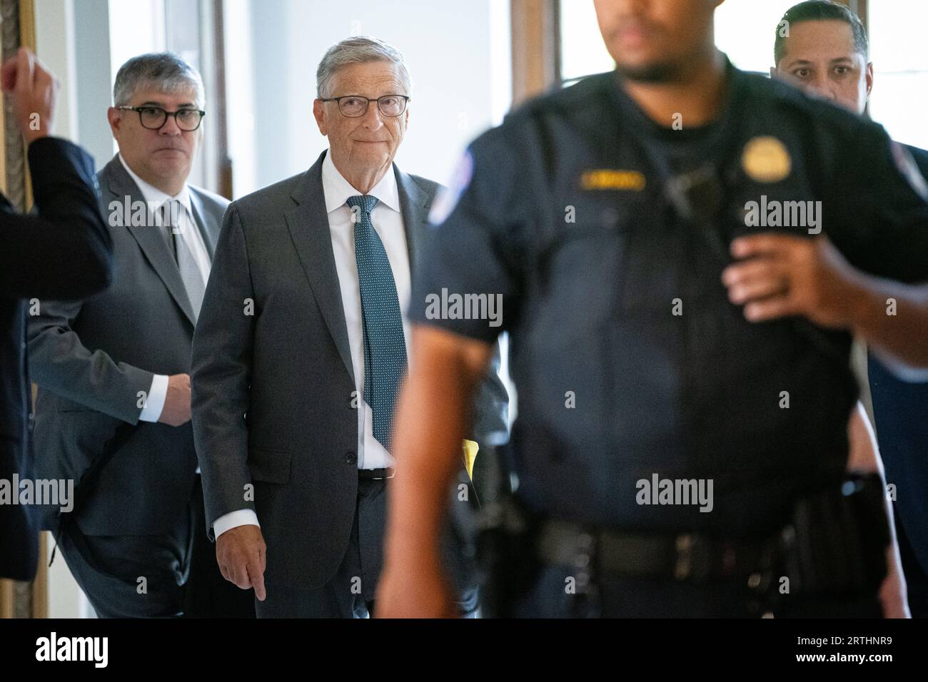 Mircosoft founder Bill Gates arrives at the U.S. Capitol before the ...