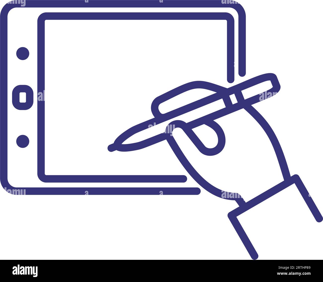 Icon tablet pen thin Cut Out Stock Images & Pictures - Alamy