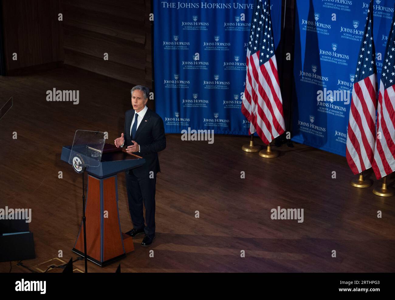 Secretary of State Antony Blinken speaks at Johns Hopkins School of ...