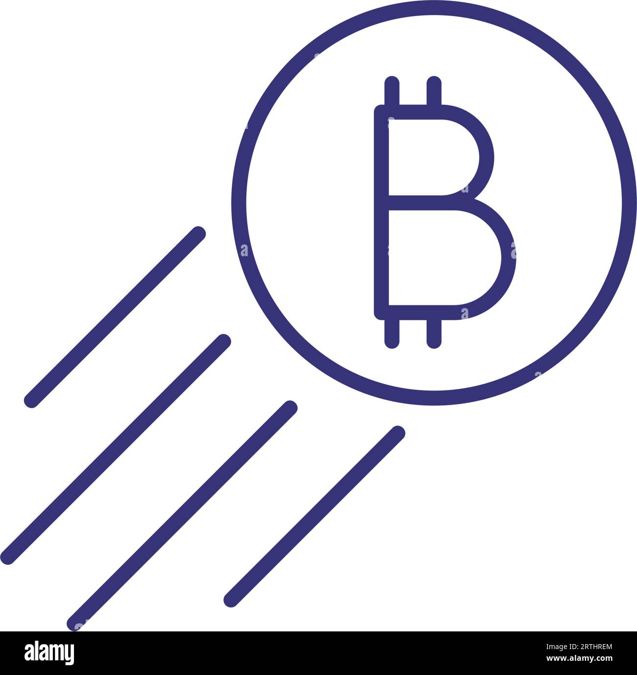 Bitcoin increase icon outline Stock Vector Images - Alamy