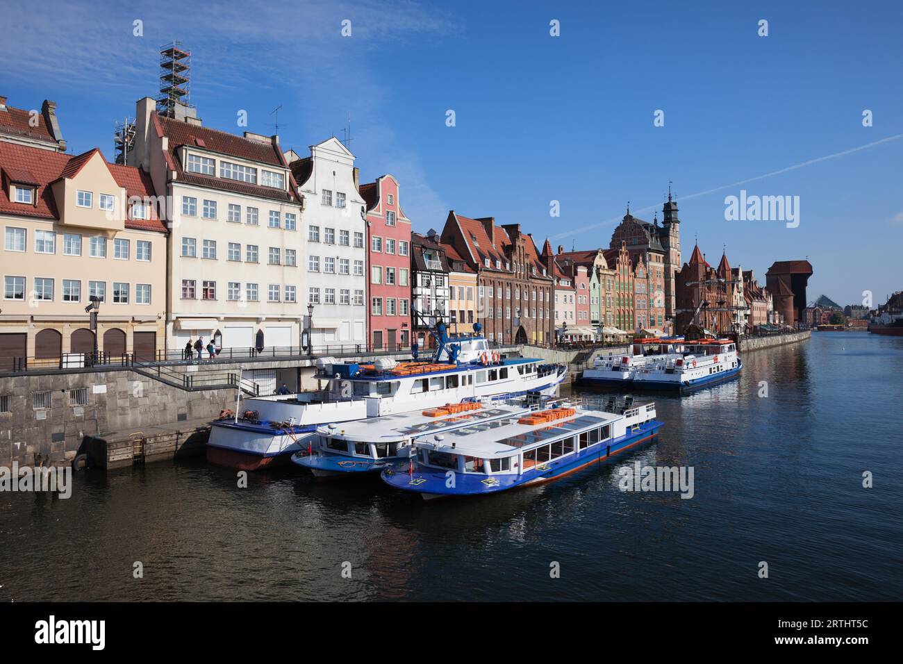 City of Gdansk Old Town waterfront at Motlawa River in Poland, tour ...