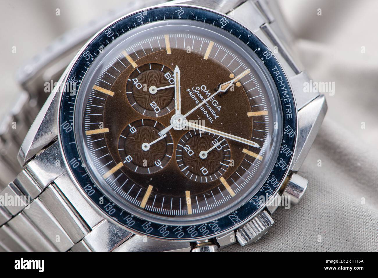 Omega Speedmaster 145.012-67 with tropical dial Stock Photo - Alamy