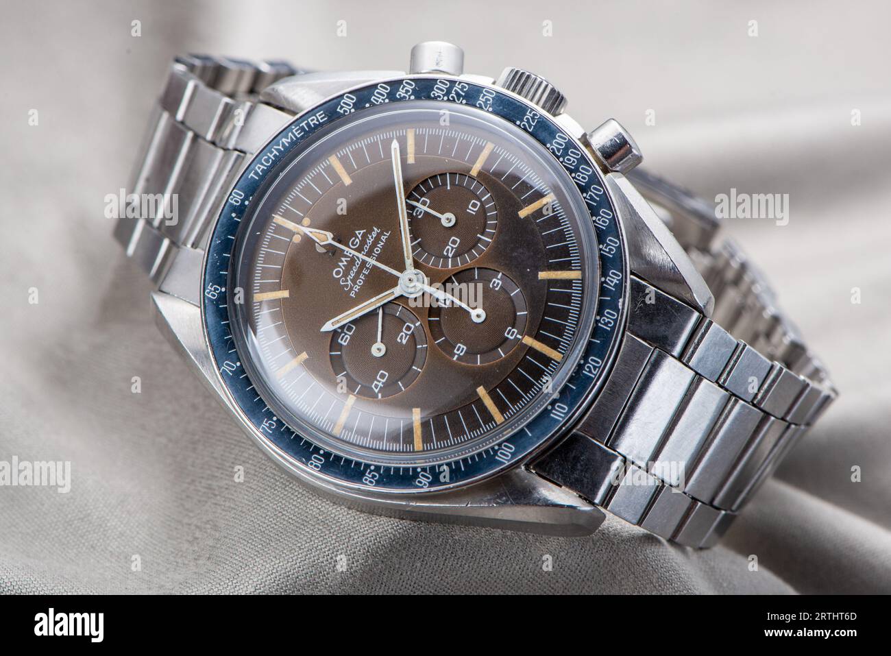Omega Speedmaster 145.012-67 with tropical dial Stock Photo - Alamy