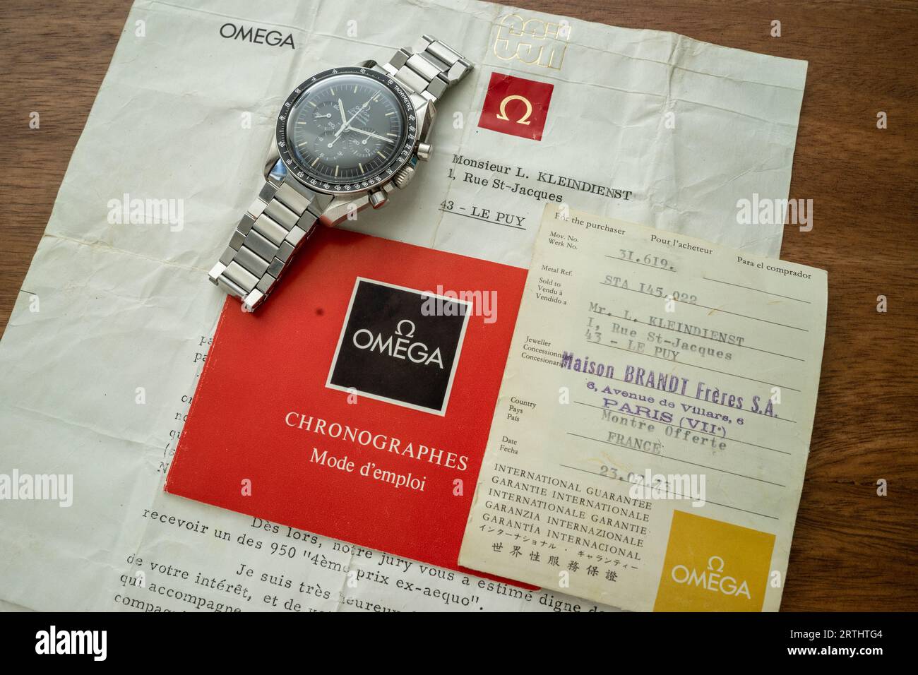 Vintage Omega Speedmaster 145.022-69 Contest Watch Stock Photo - Alamy