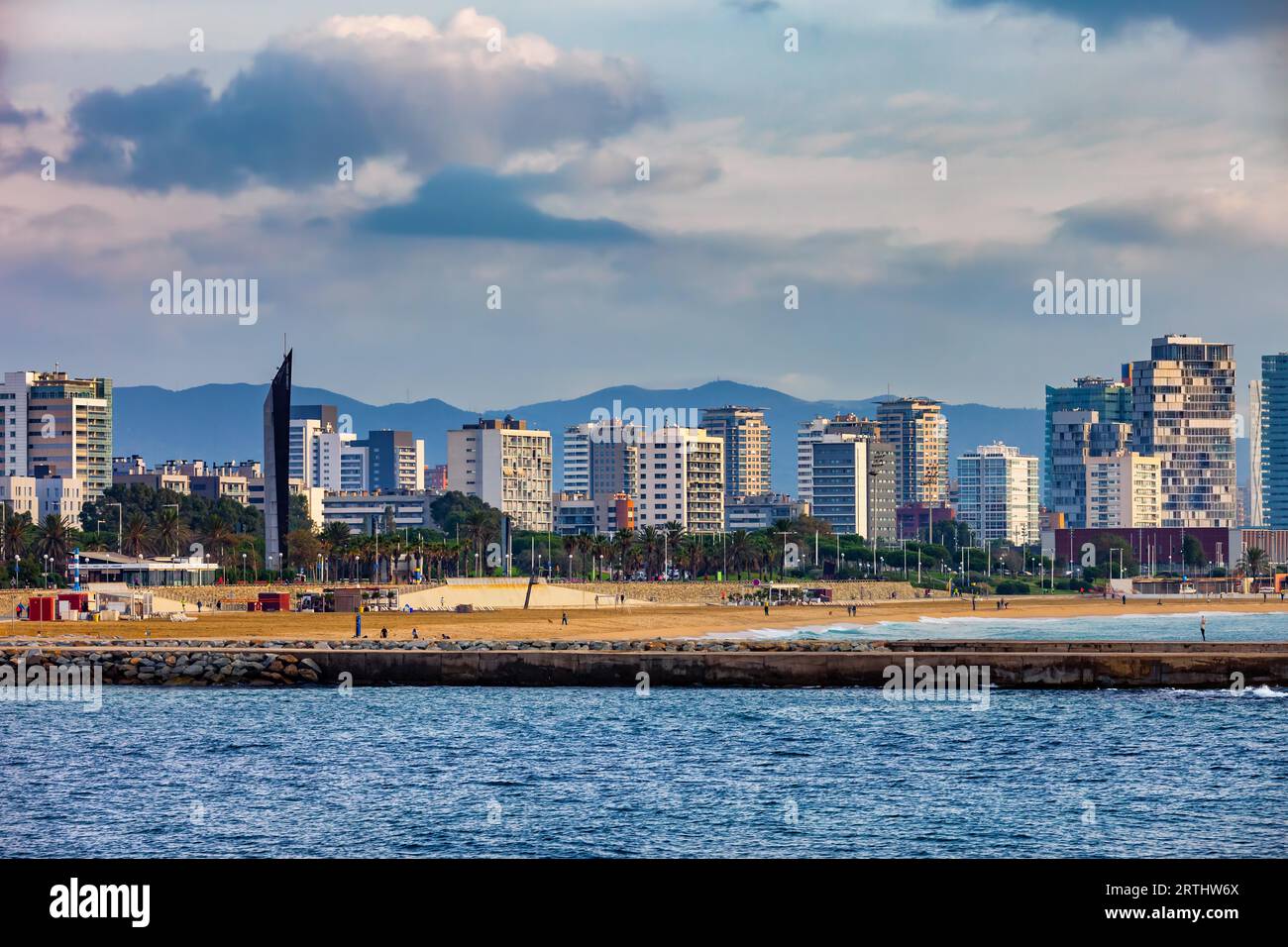 Barcelona city skyline view hi-res stock photography and images - Alamy