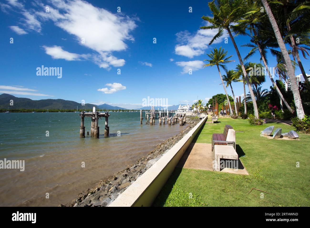 The famous Cairns waterfront and Chinaman Creek on a sunny winter's day ...