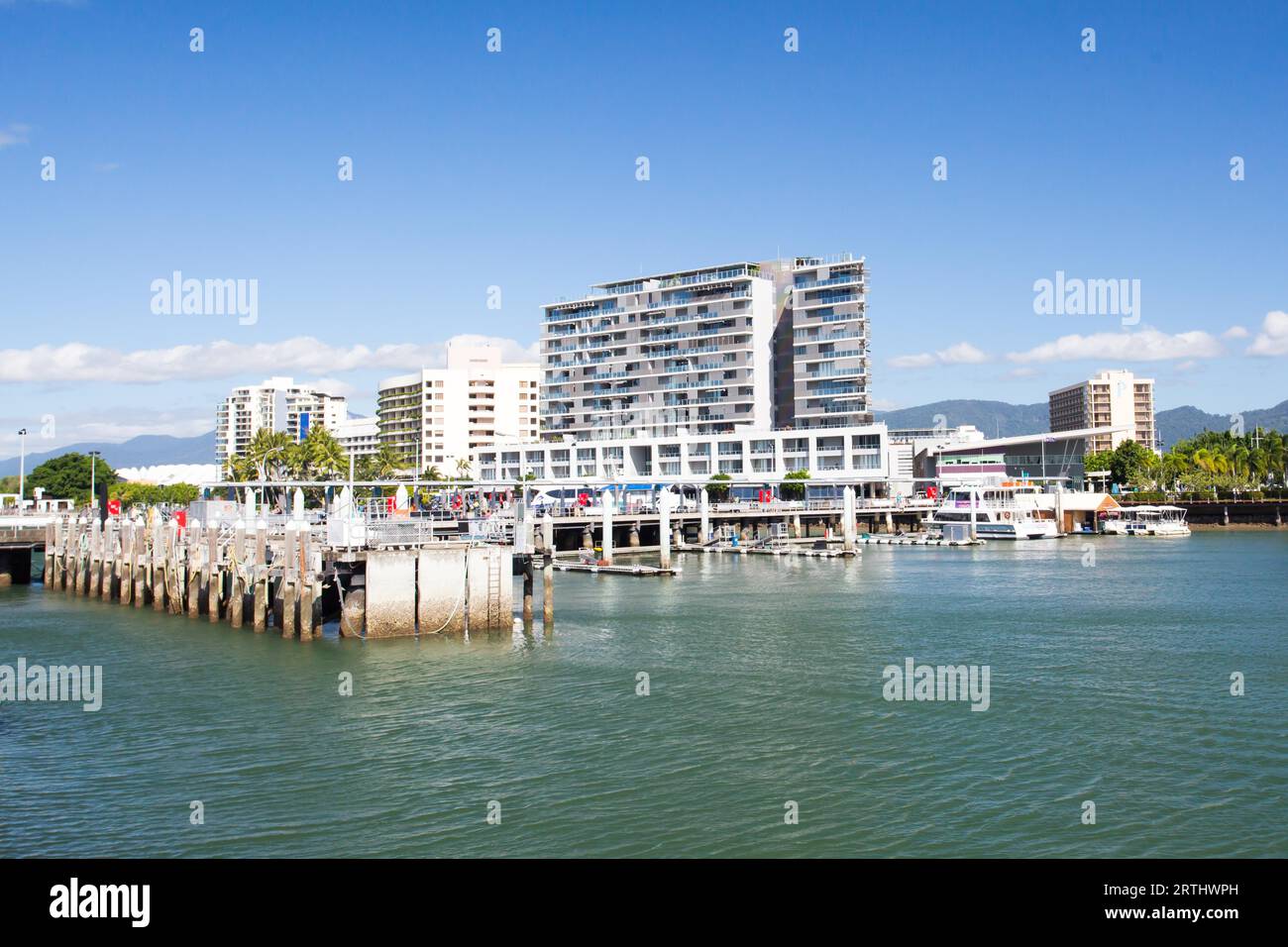 The famous Cairns waterfront and Chinaman Creek on a sunny winter's day ...