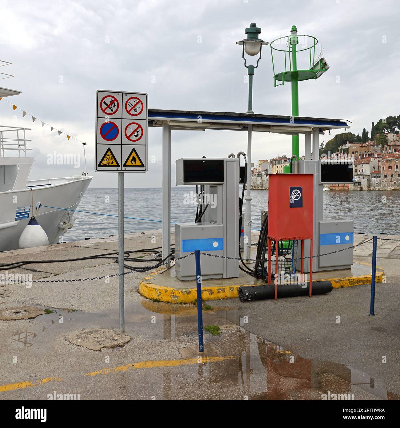 Marine Fueling Station For Yachts and Boats at Harbour Stock Photo - Alamy