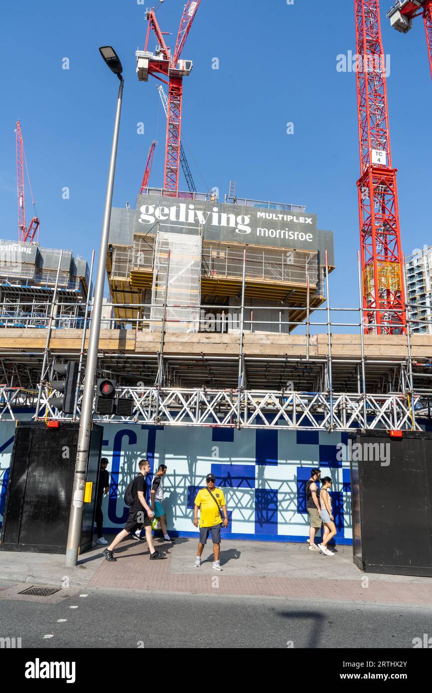 Part of the elephant and castle london development scheme hi-res stock ...