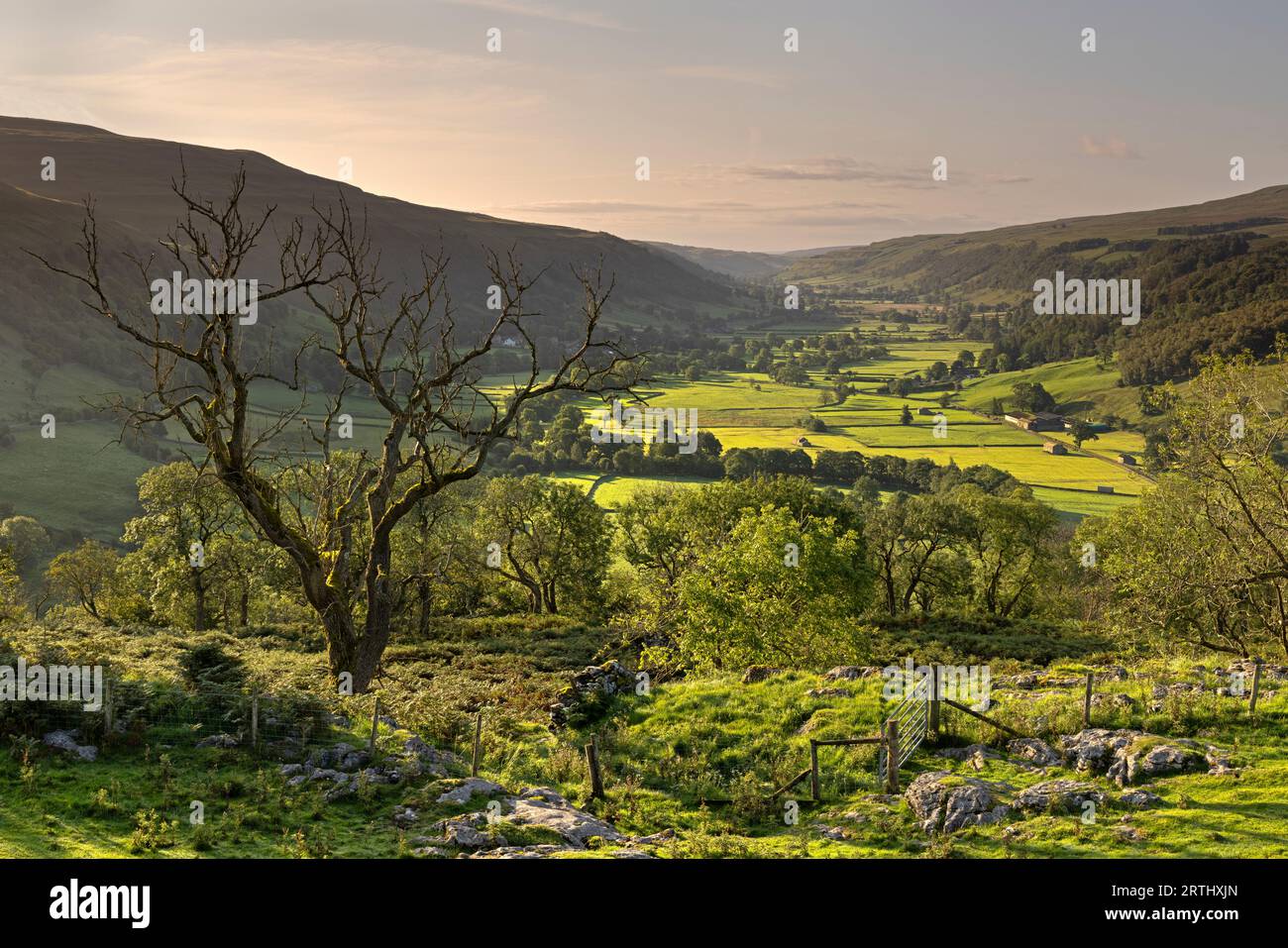 The view from the very top of of Upper-Wharfedale, taken above ...