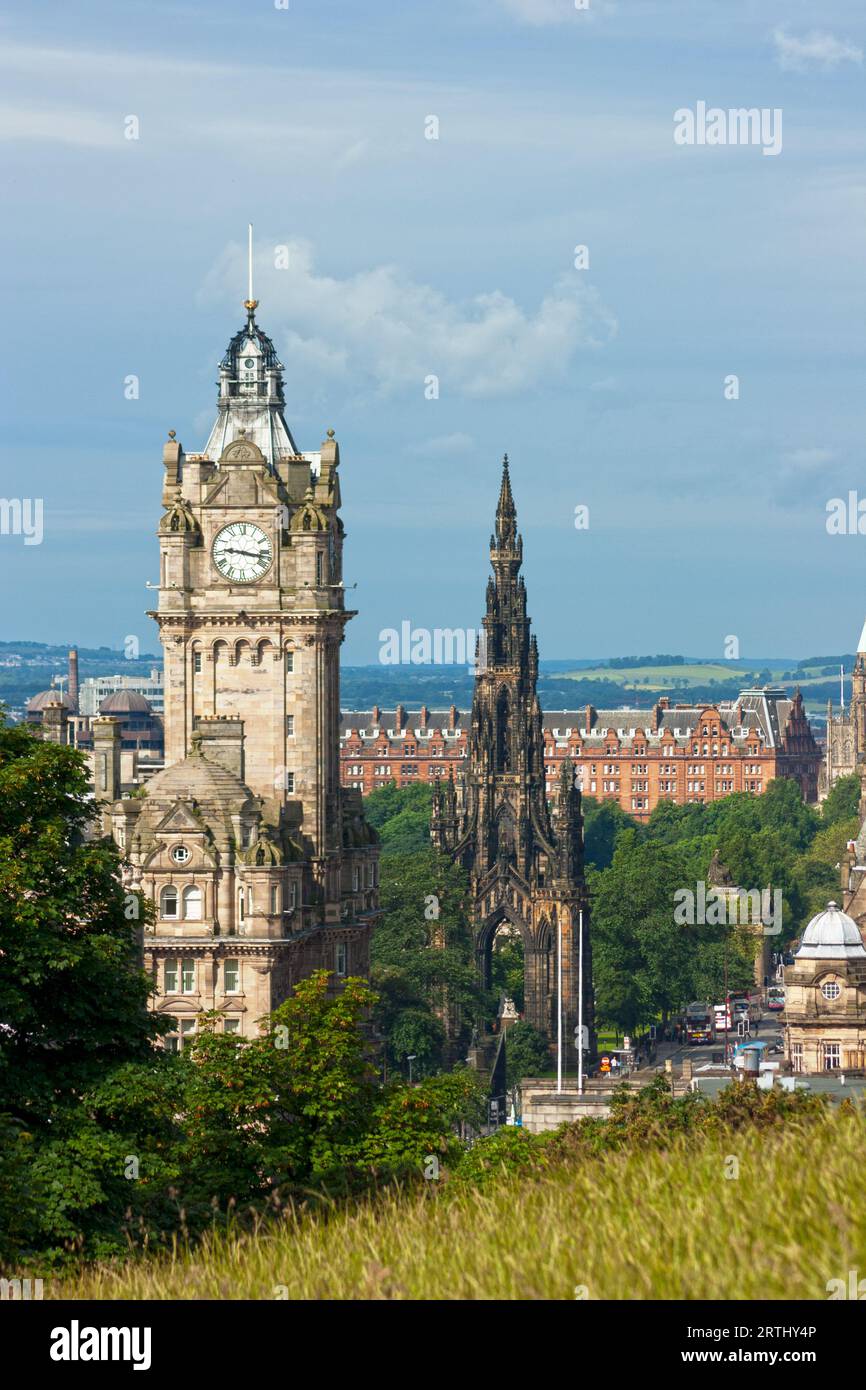 Cityscape of Edinburgh from Carton Hill with from front to back : the ...