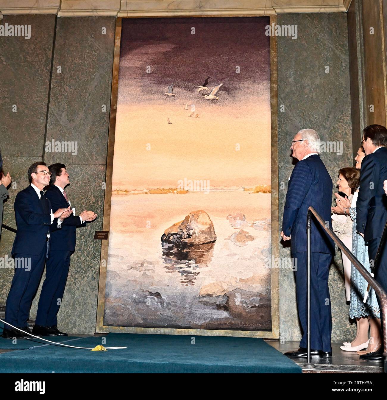STOCKHOLM 20230913 Prime Minister Ulf Kristersson, Parliament Speaker ...