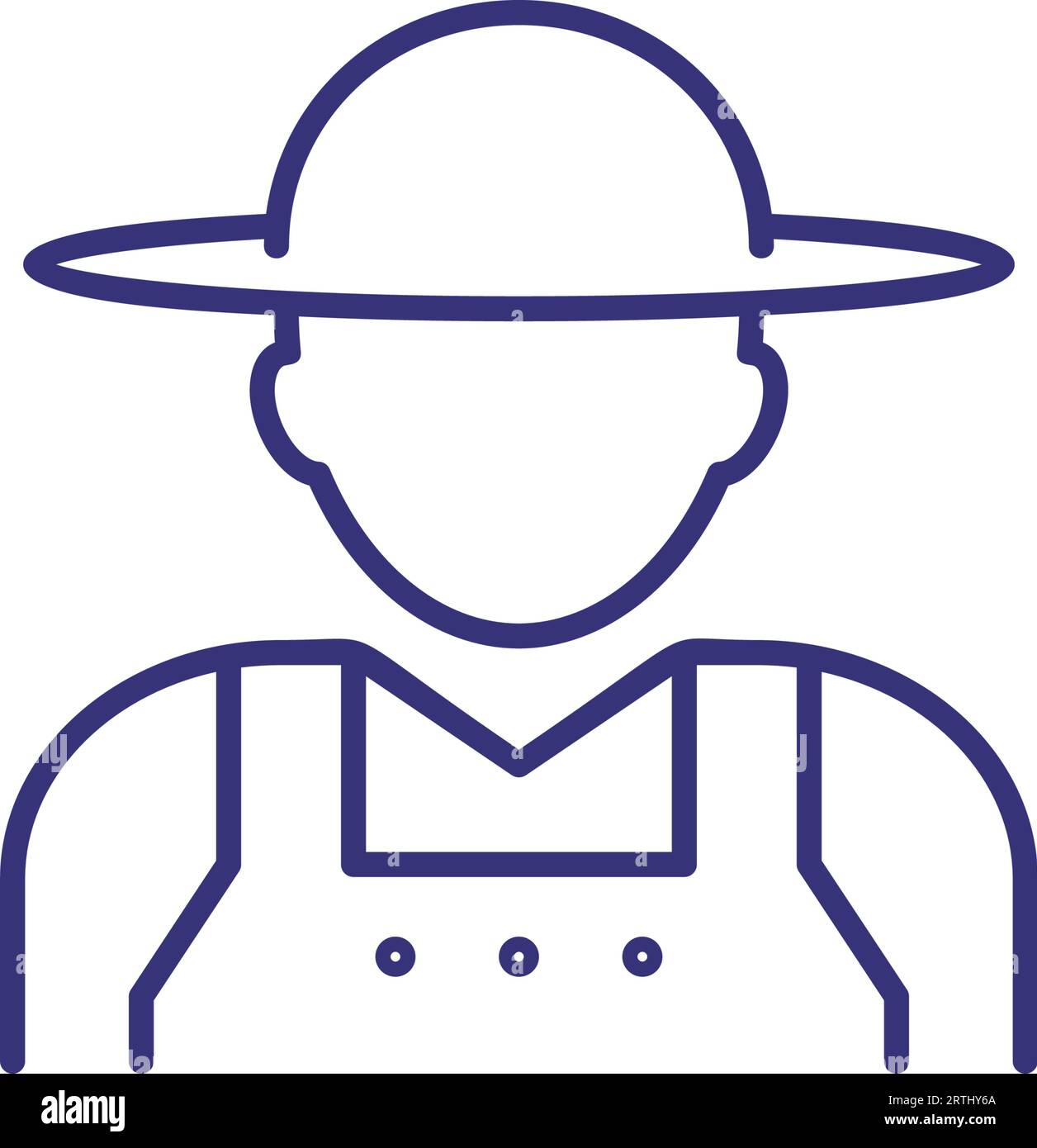 Farmer line icon Stock Vector Image & Art - Alamy