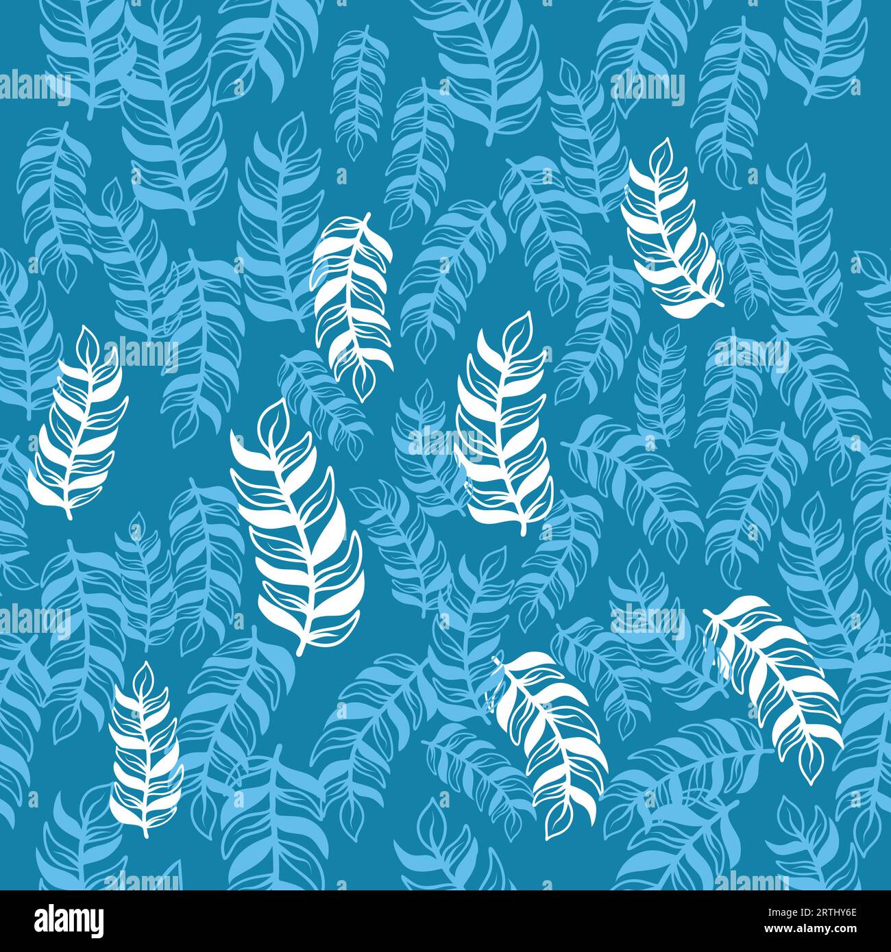 Floral seamless pattern. Branch with leaves ornamental texture ...