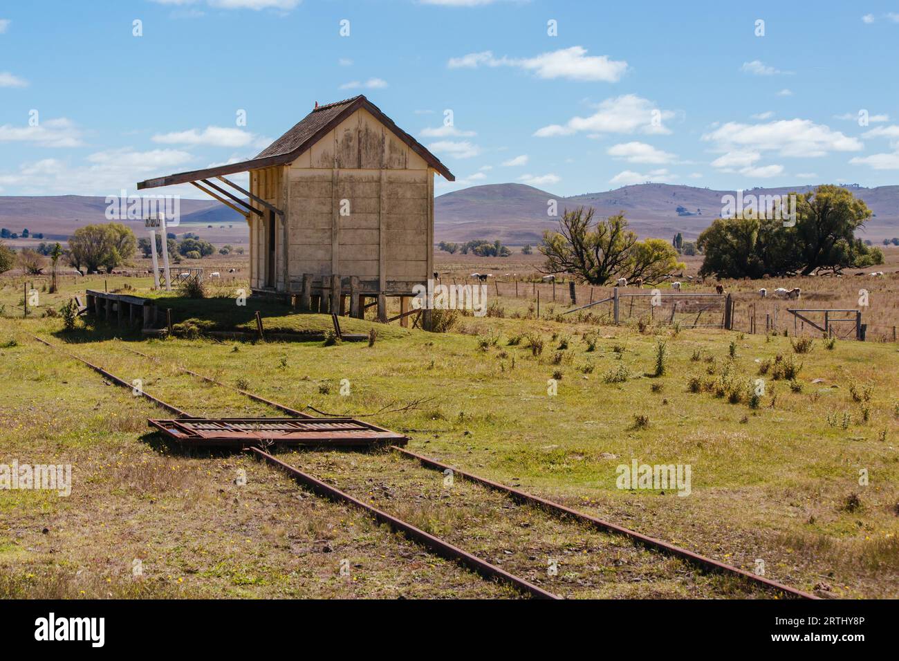 Old Jincumbilly Station, now disused and falling into disrepair near ...