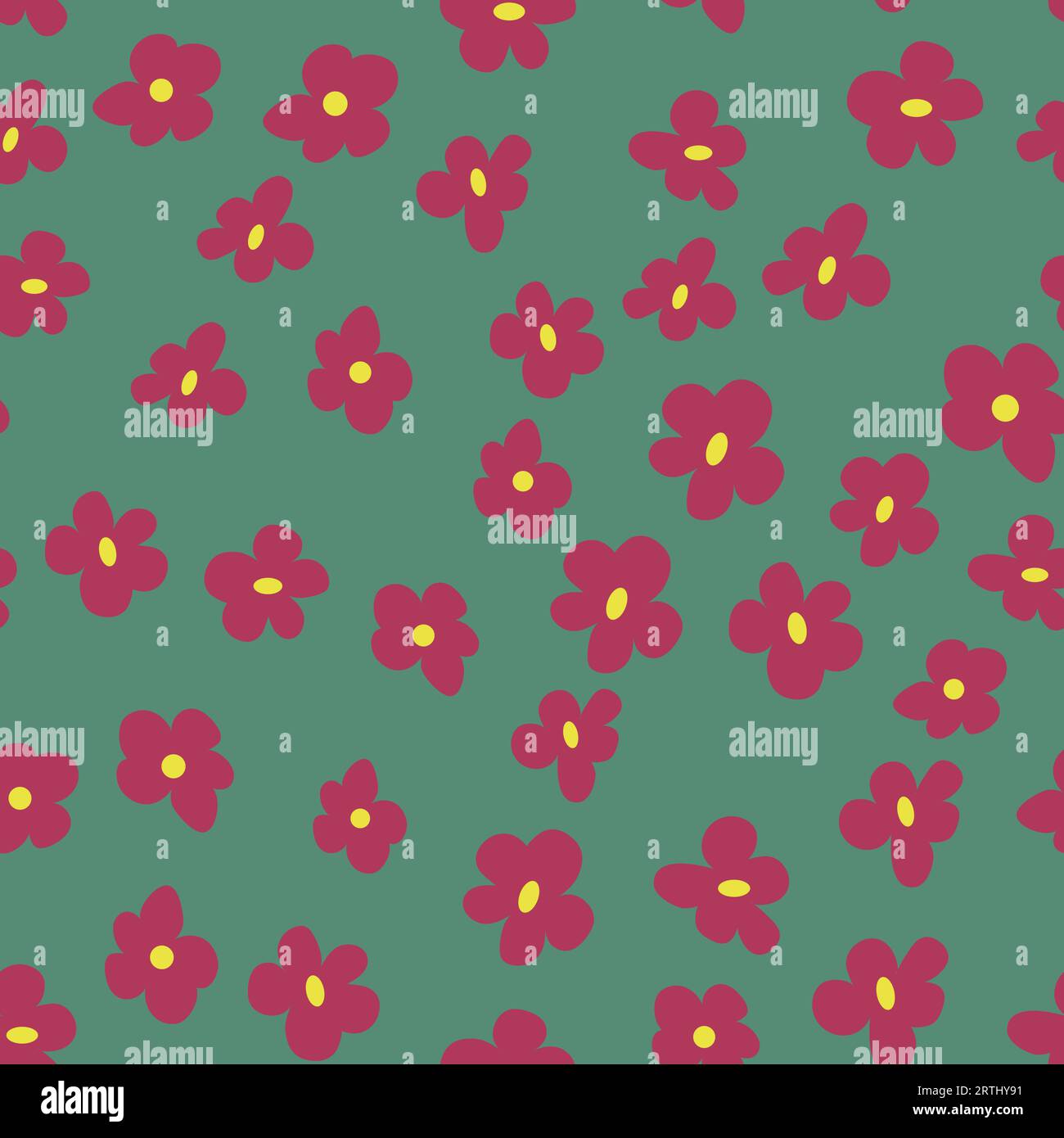 Boho Floral vintage seamless pattern. Hippie flower power retro textile ...