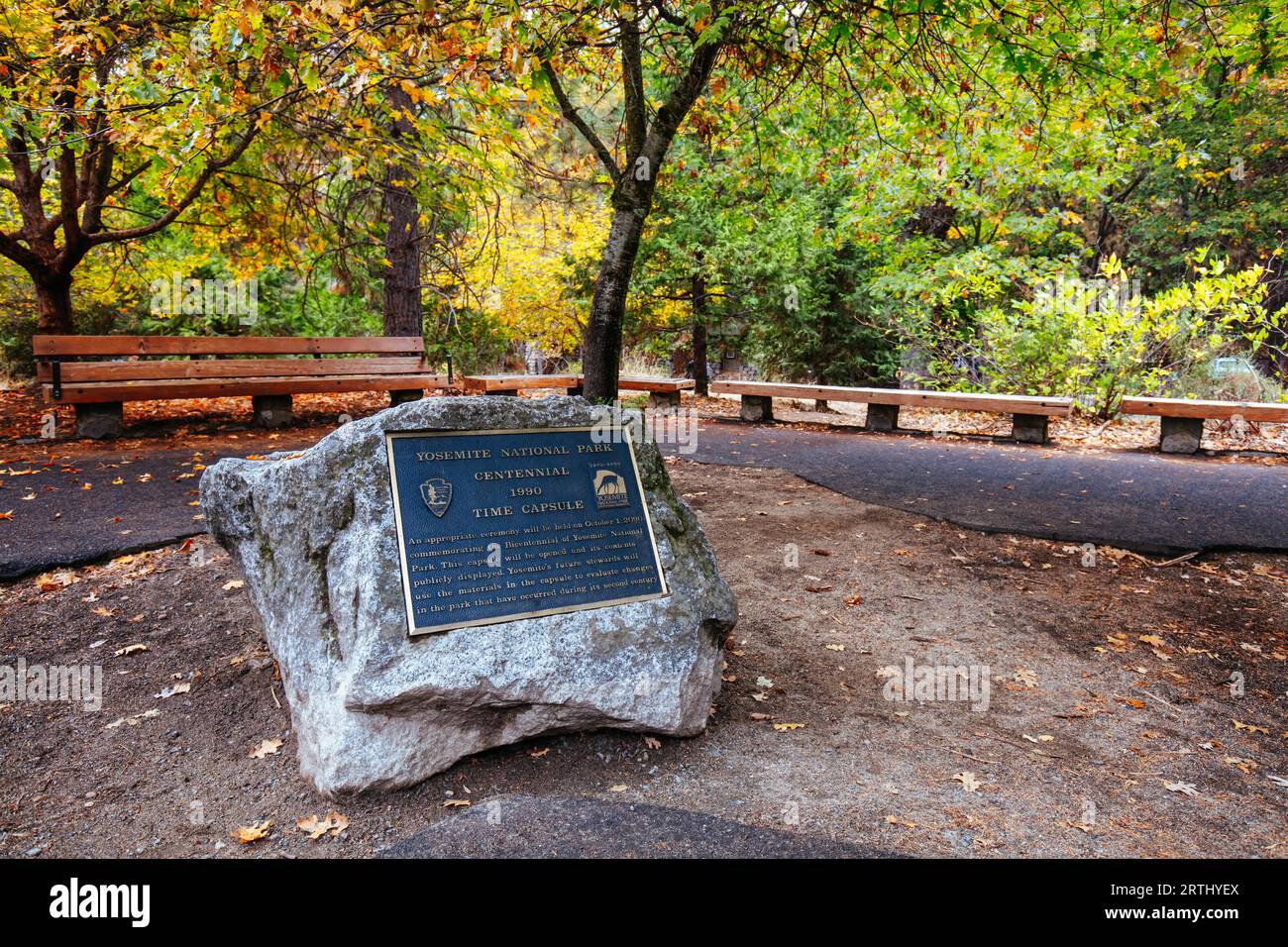 Yosemite, USA, October 14th 2016: A time capsule at the centre of ...