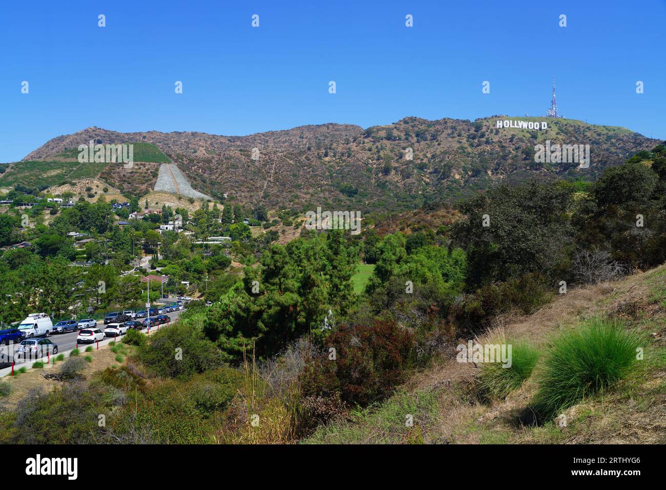 LOS ANGELES, CA -31 AUG 2023 – View of the Hollywood Sign, a Los ...