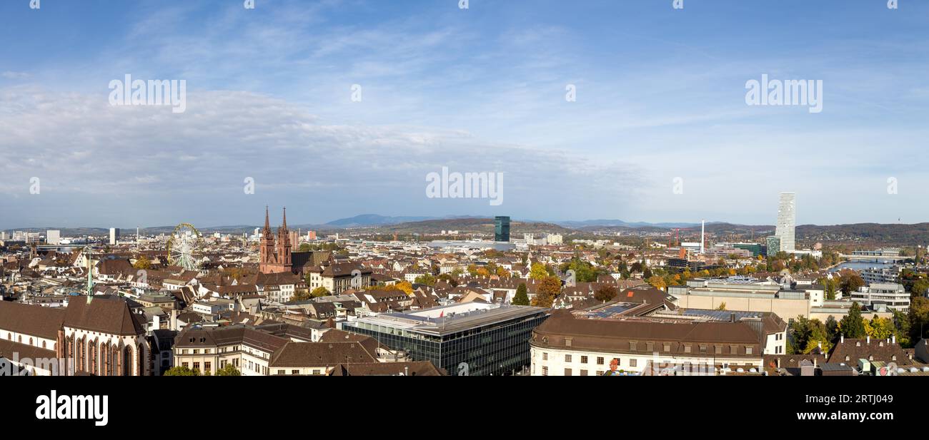 Aerial view over city basel hi-res stock photography and images - Alamy