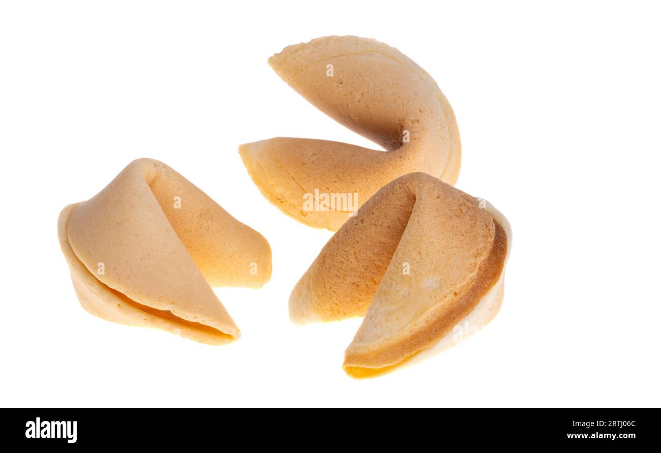 fortune cookie isolated on white background Stock Photo - Alamy
